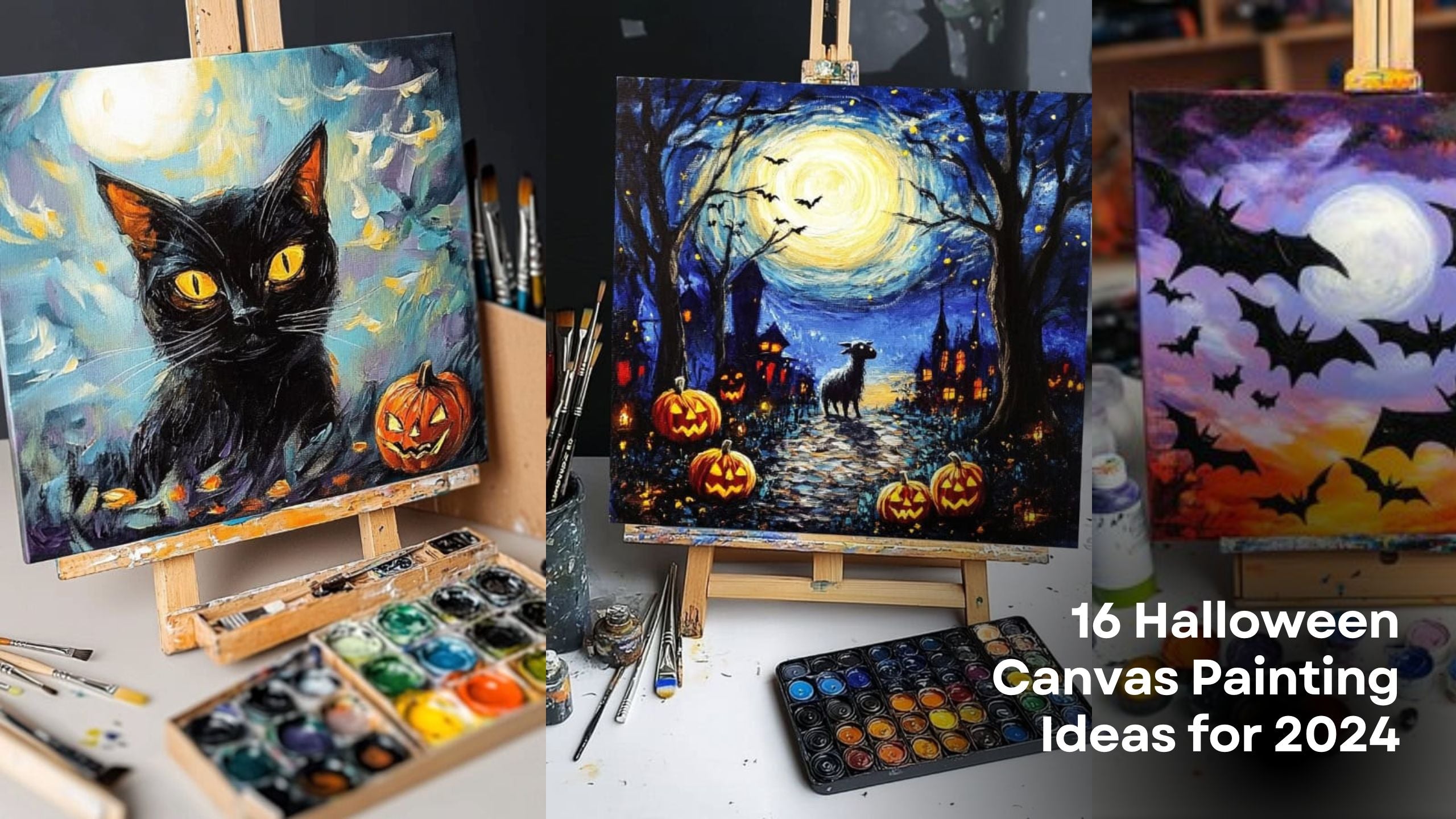 16 Halloween Canvas Painting Ideas for 2024 – Drawlish