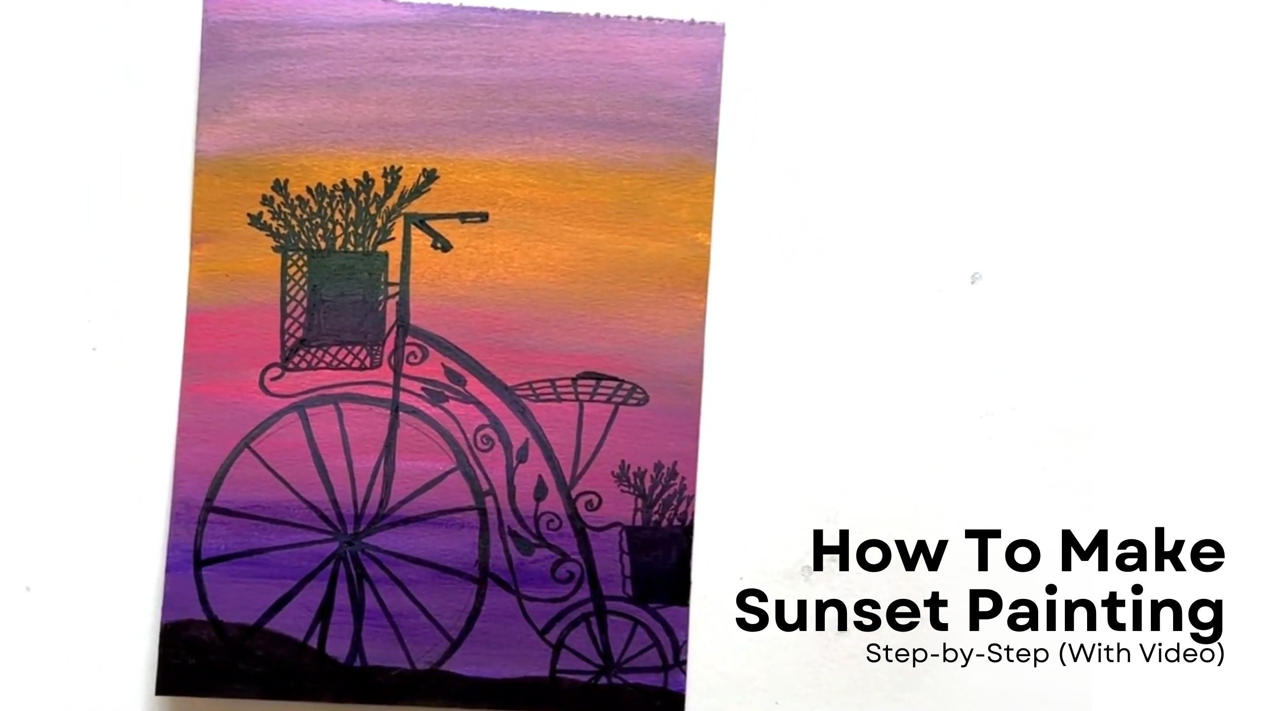 How To Make Sunset Painting: Step-by-Step (With Video) – Drawlish