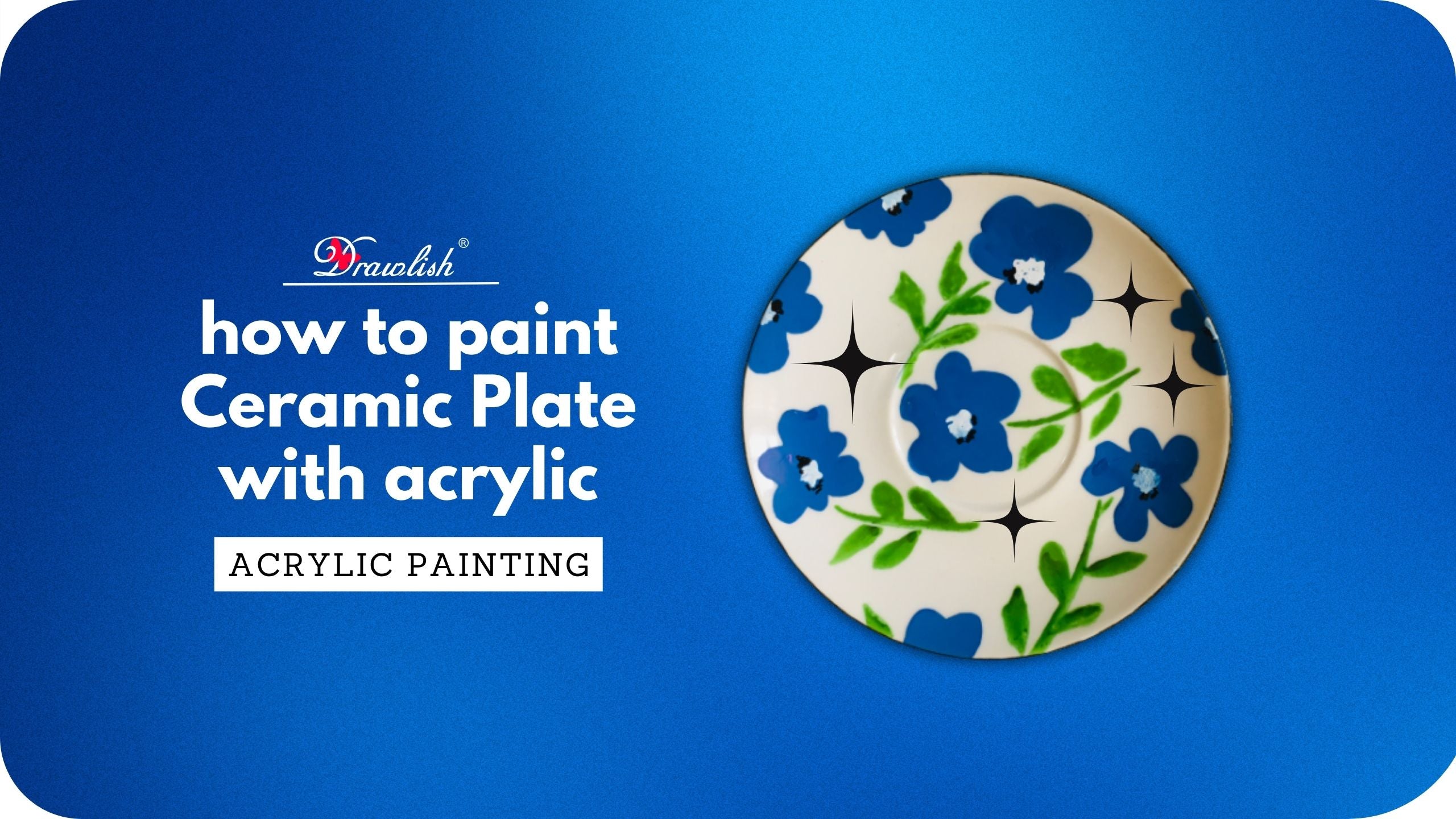 How To Paint Ceramic Plate With Acrylic Paint Pens – Drawlish