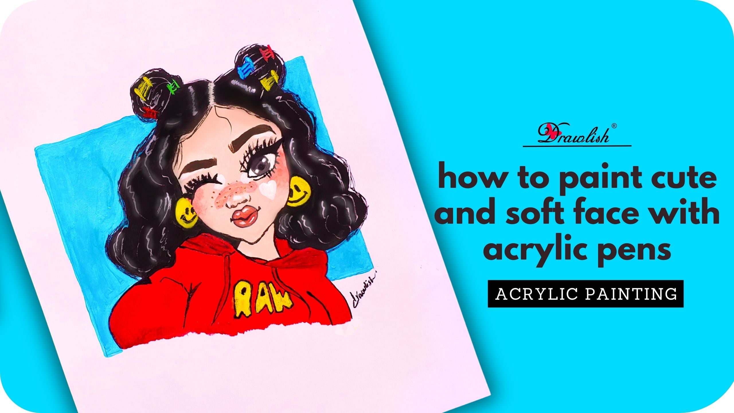 How To Paint Cute And Soft Face With Acrylic Paint – Drawlish