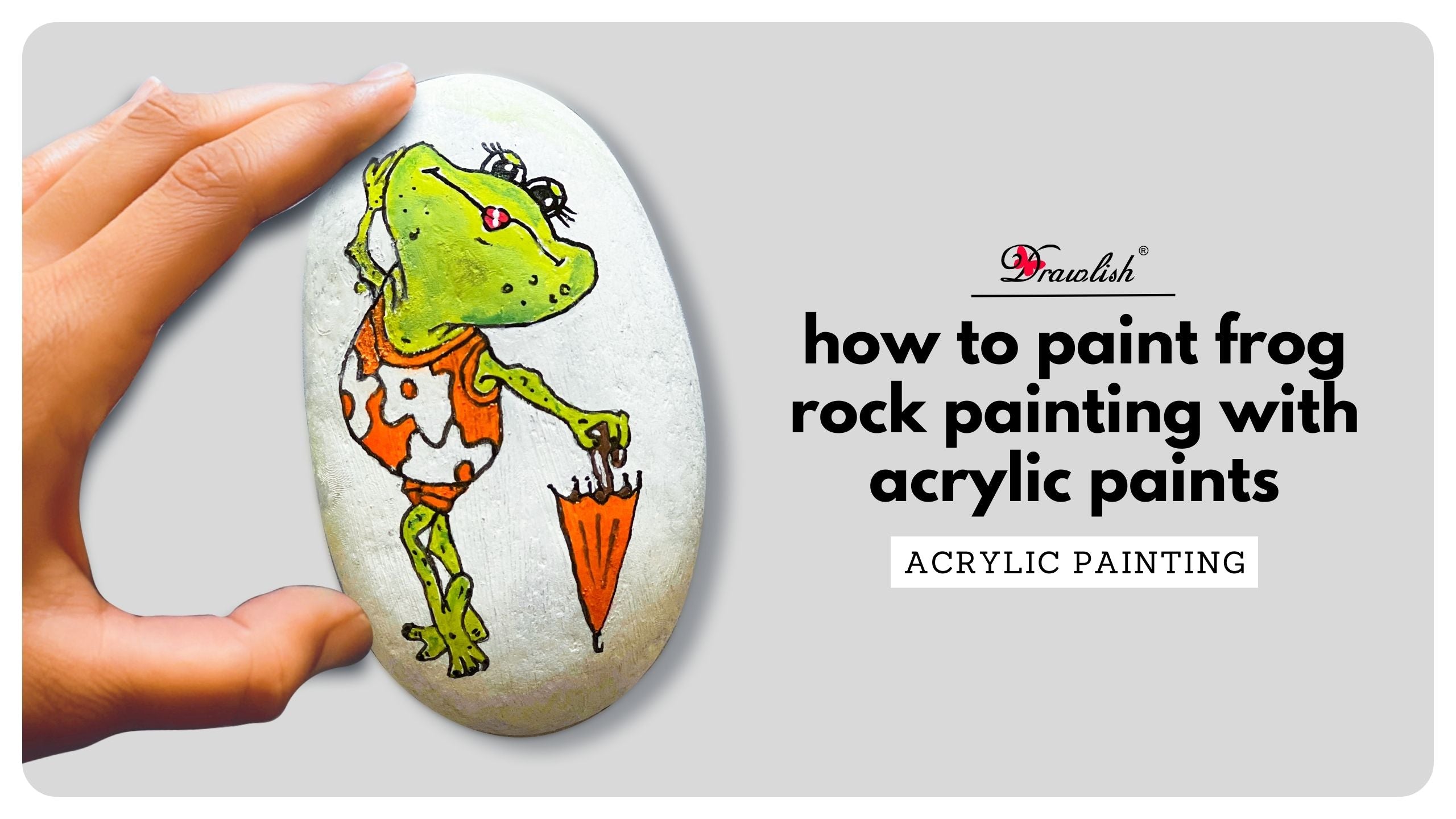 How To Paint Frog Rock Painting With Acrylic Paints – Drawlish