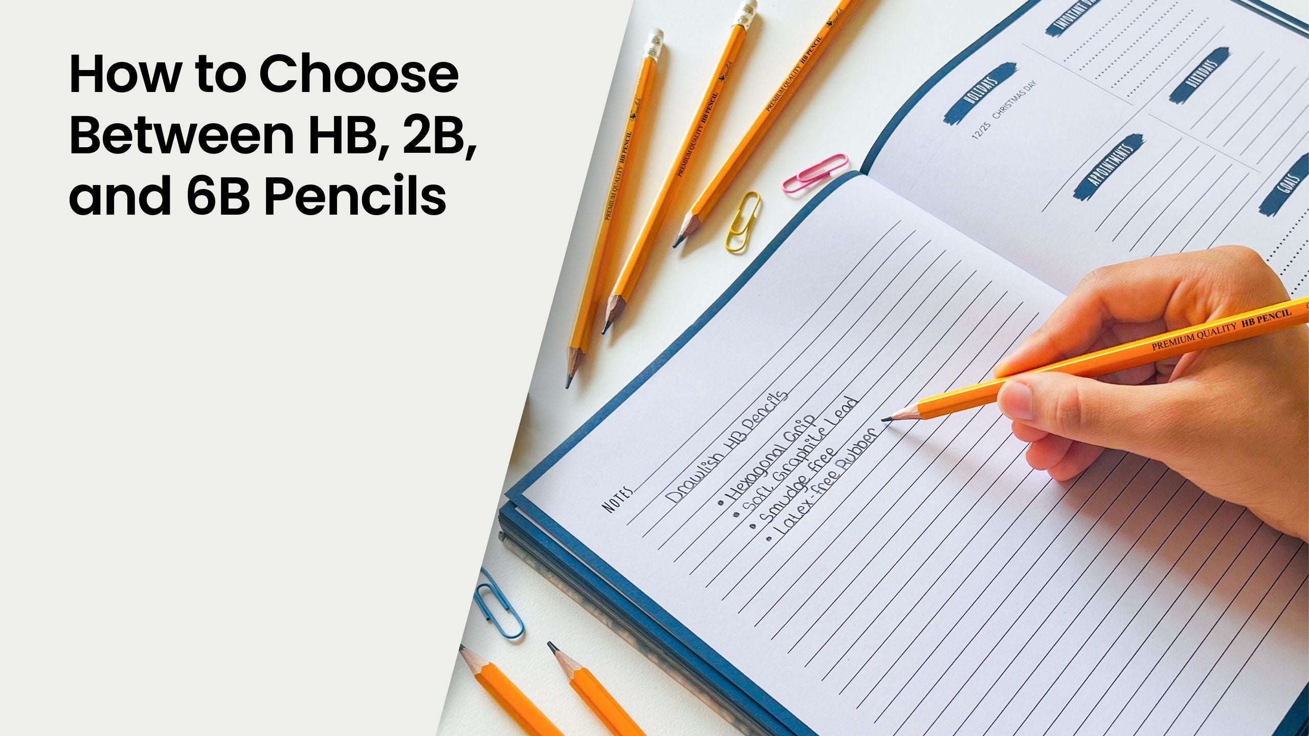 How to Choose Between HB, 2B, and 6B Pencils – Drawlish