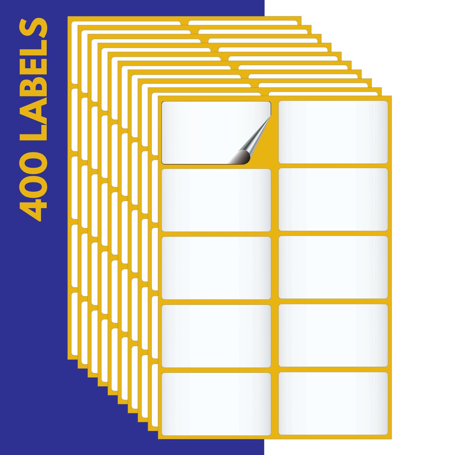 400 Address Labels - White Self Adhesive Labels Stickers | Drawlish